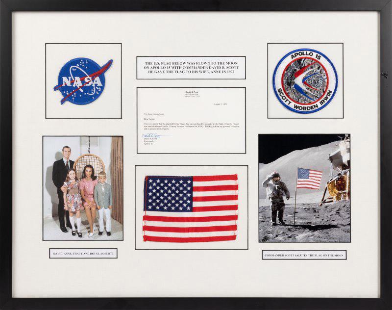 APOLLO 15: Flown Flag Carried to the Lunar Surface by Dave Scott ...