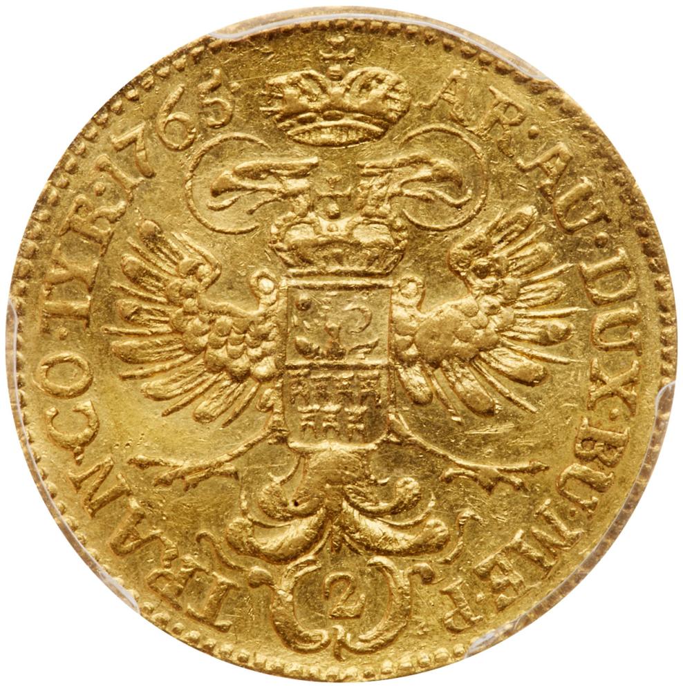 Transylvania. Maria Theresa (1740-1780). Gold Double Ducat, 1765