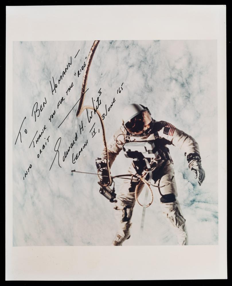 Signed Photograph of Ed White, the First American To Walk in Space ...