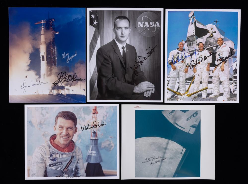 Set 4: 18 Signatures of NASA Astronauts Featuring Wally Schirra, James ...