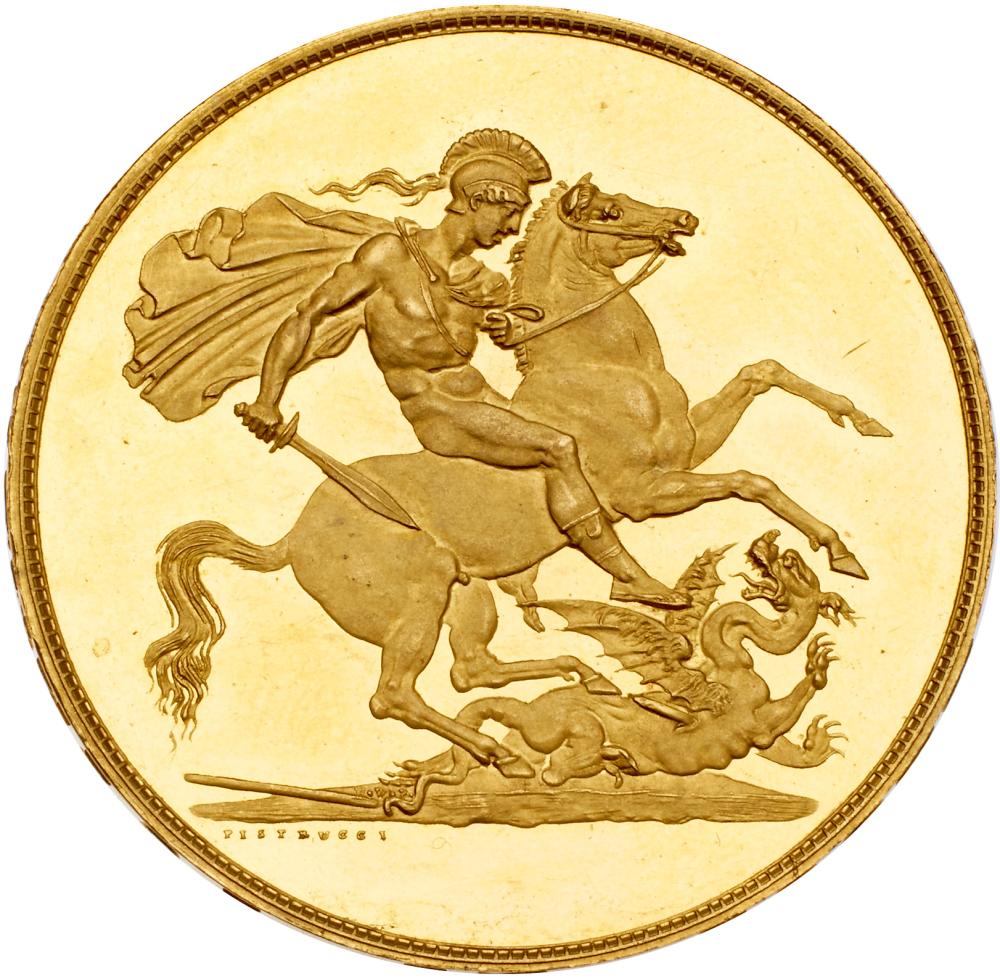 Great Britain. Pattern Five Pounds, 1820 LX