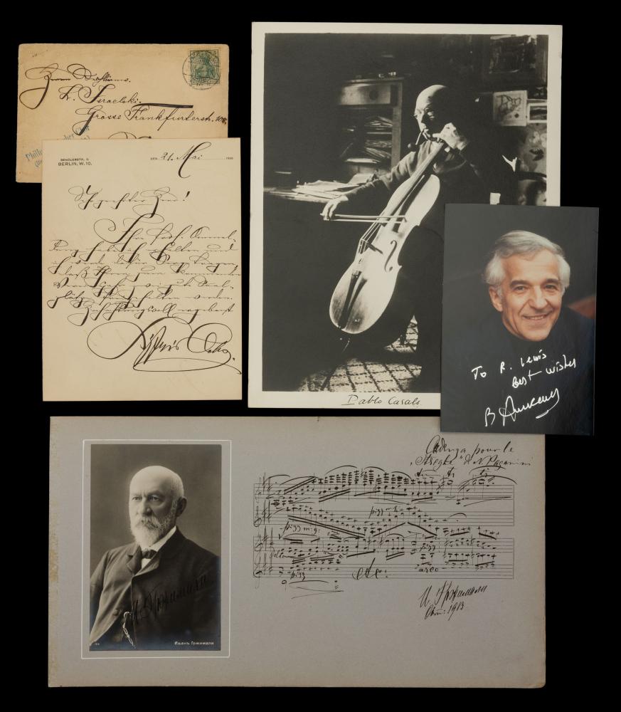Signed Pieces by Acclaimed Classical Musicians Including Pablo Casals ...
