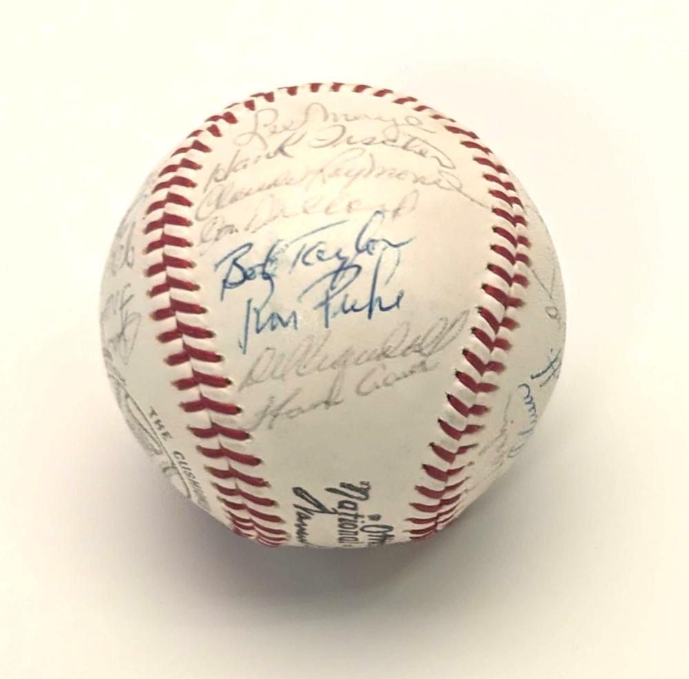 Gus Grissom: 1963 Milwaukee Braves Team Signed Ball Given to Grissom ...