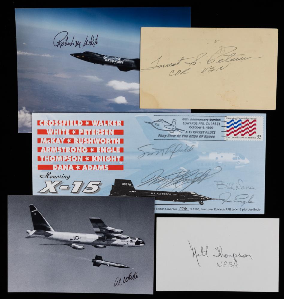 7 Signed Items from X-15 Program Legends Including Crossfield, Knight ...