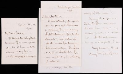 Group of Three Henry Wadsworth Longfellow Autograph Letters Signed ...