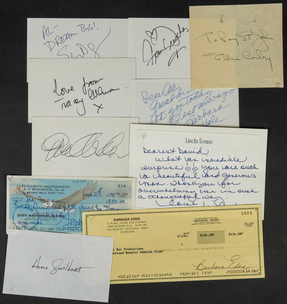 Collection of 10 Autographs by Women In Television Including Barbara ...