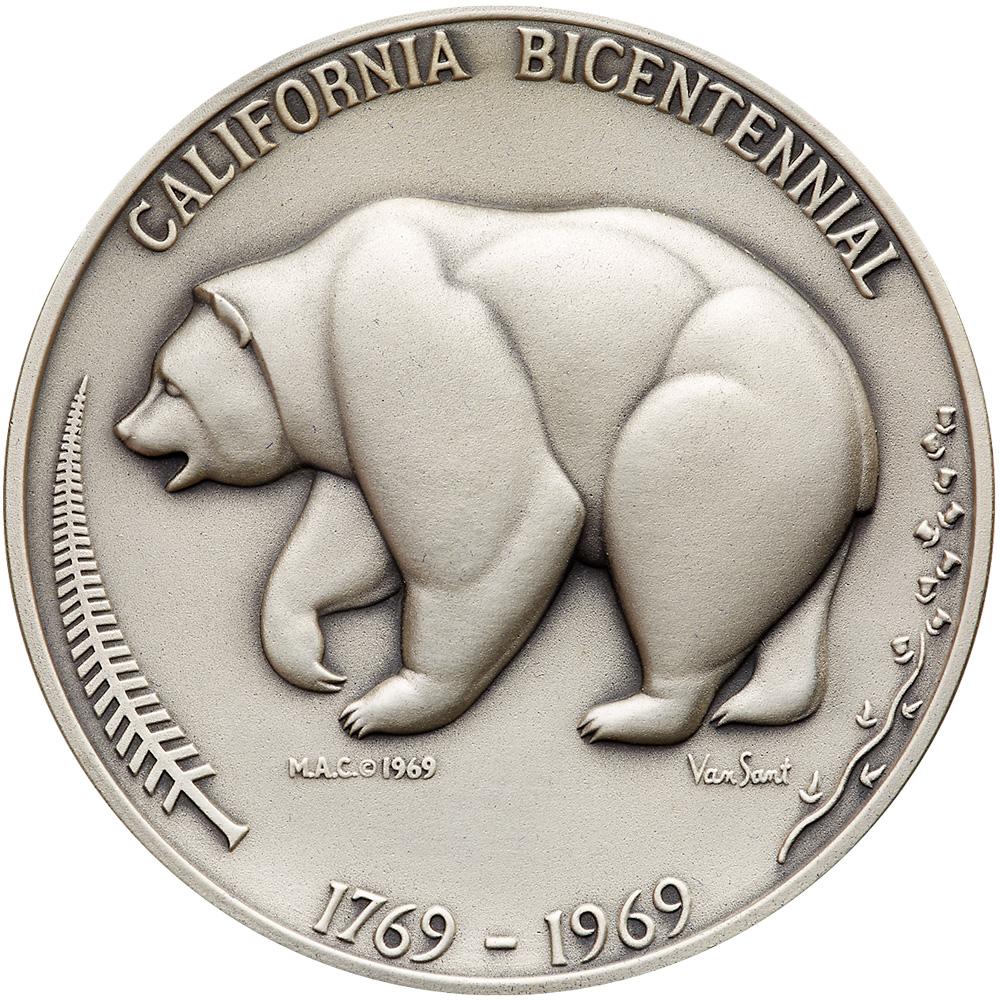 1969 California Bicentennial Silver Medal