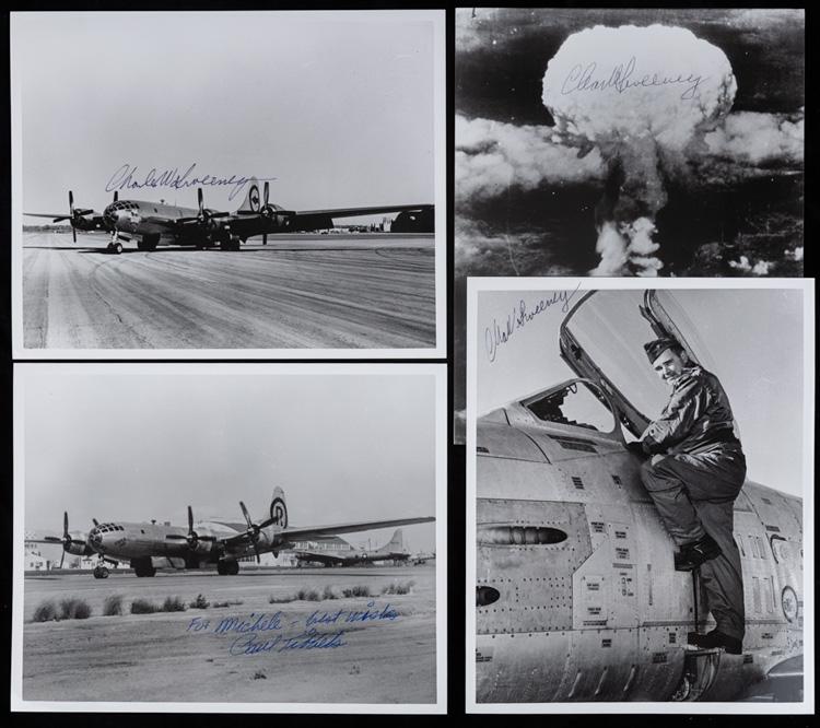Paul Tibbetts, Pilot of the Enola Gay, Signed Photo and Charles Sweeney ...